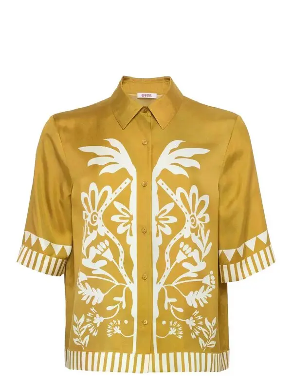 ERES Floral Print Silk Shirt - Yellow