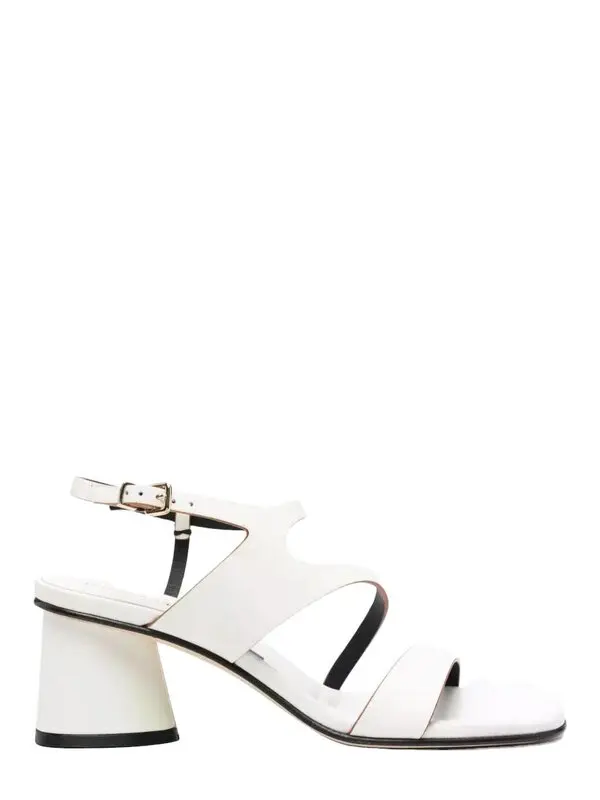 DONNARÌ Strappy Leather Sandals - White