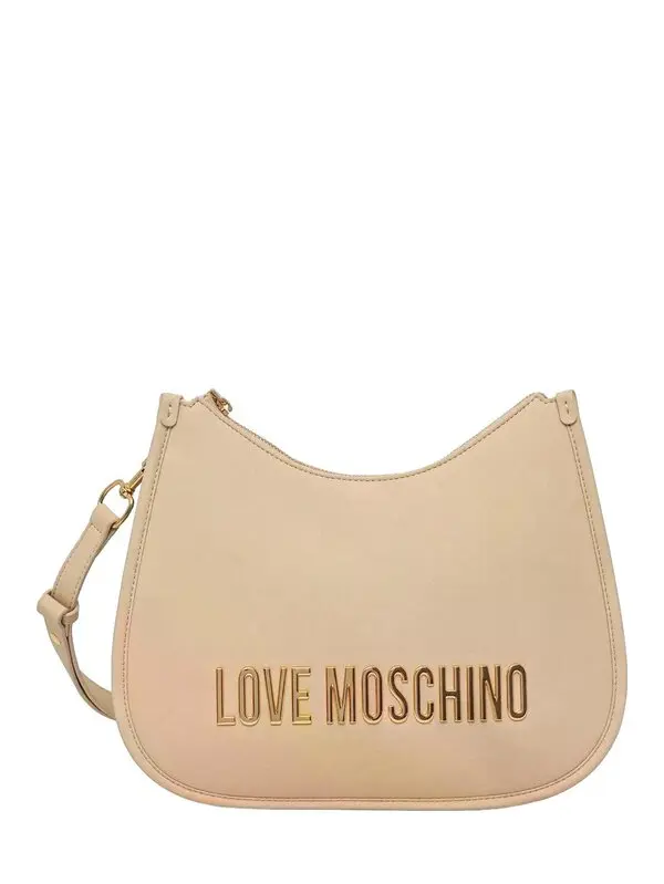 Moschino Logo Lettering Satchel - Neutrals