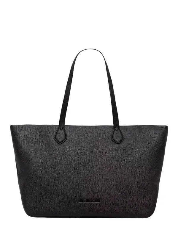 Moschino Logo-detail Tote Bag - Black