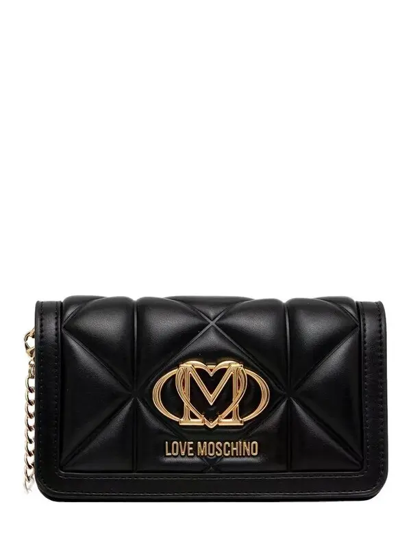 Moschino Mini Quilted Chain-strap Crossbody Bag - Black