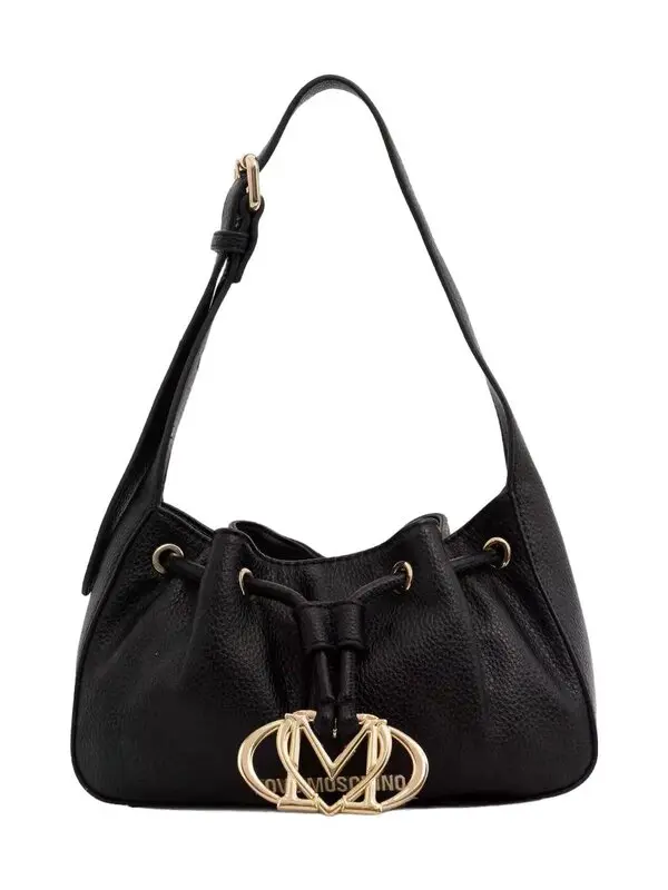 Moschino Logo-plaque Shoulder Bag - Black