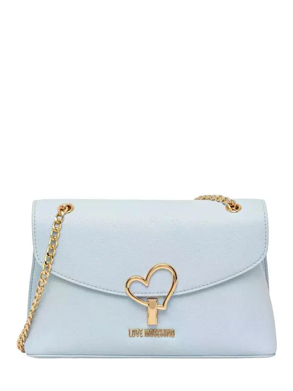 Moschino Heart-motif Chain Crossbody Bag - Blue