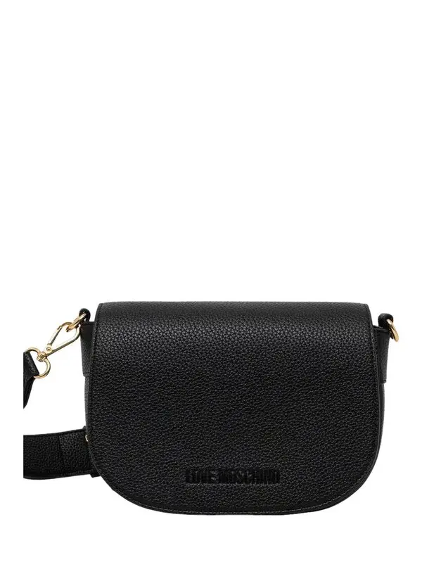 Moschino Mini Satchel With Logo Lettering - Black