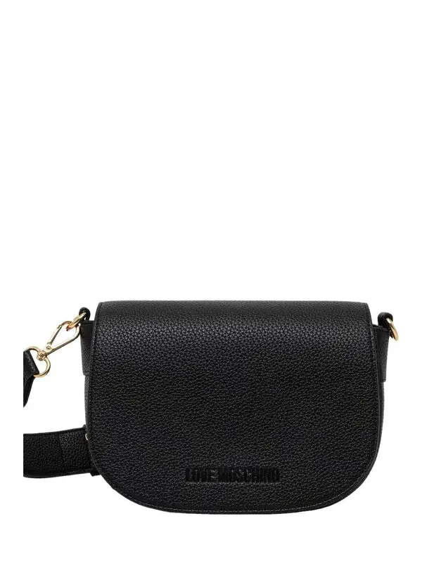 Moschino Mini Satchel With Logo Lettering - Black
