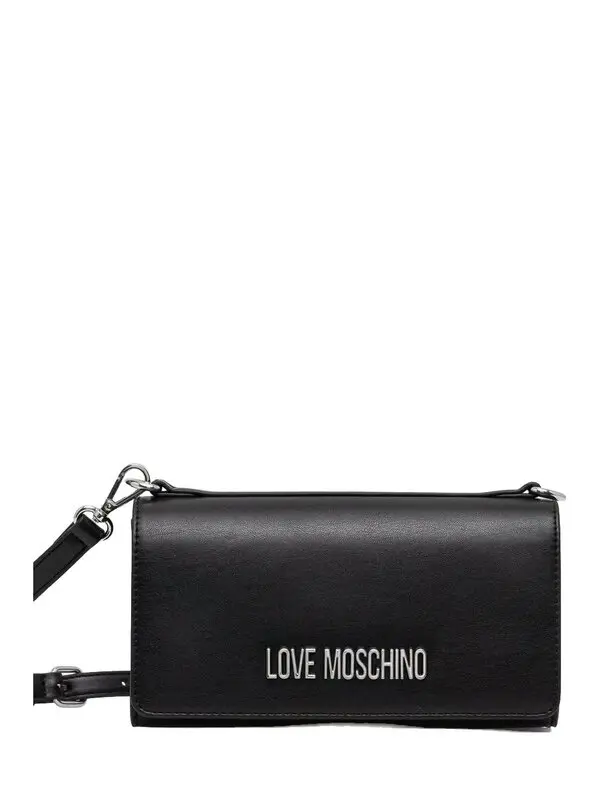 Moschino Logo-plaque Cross Body Bag - Black