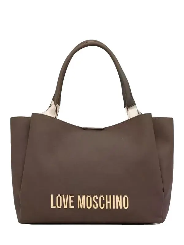 Moschino Logo-plaque Tote Bag - Brown
