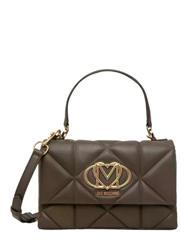 Moschino Quilted Top-handle Tote Bag - Brown