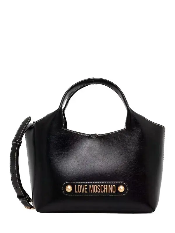Moschino Logo-plaque Top Tote - Black