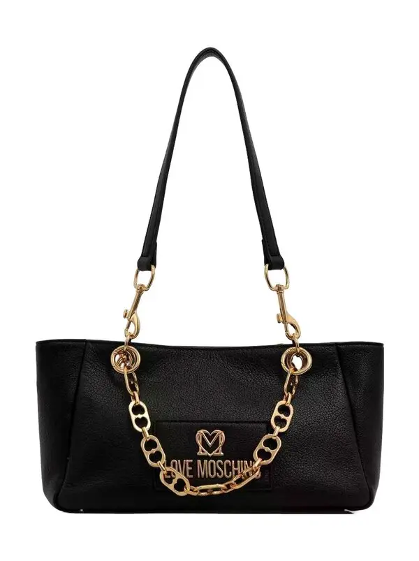 Moschino Logo-plaque Tote Bag - Black