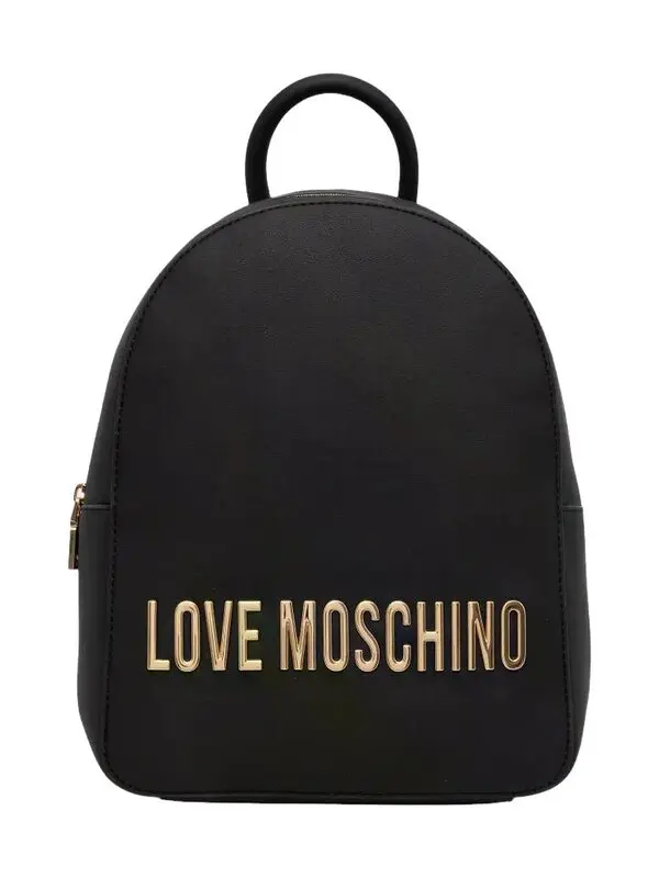 Moschino Logo-plaque Backpack - Black