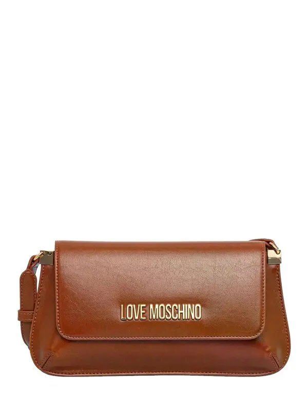 Moschino Logo-plaque Shoulder Bag - Brown