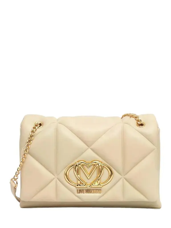 Moschino Quilted Cross Body Bag - Neutrals