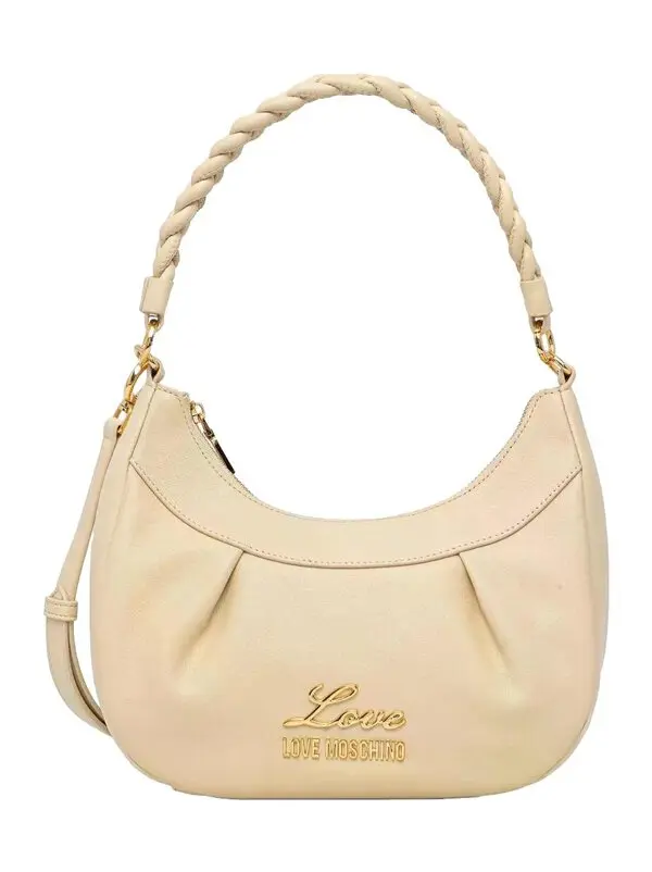 Moschino Logo-lettering Shoulder Bag - Neutrals
