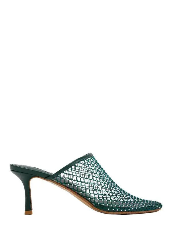 Senso Crystal-embellished Mules - Green