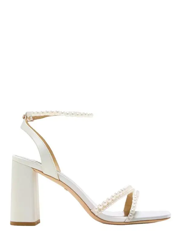 Badgley Mischka Pearl-embellished Sandals - White