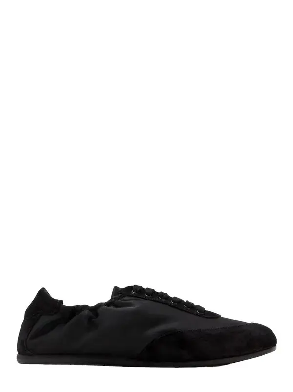Staud Joey Suede-panelled Sneakers - Black