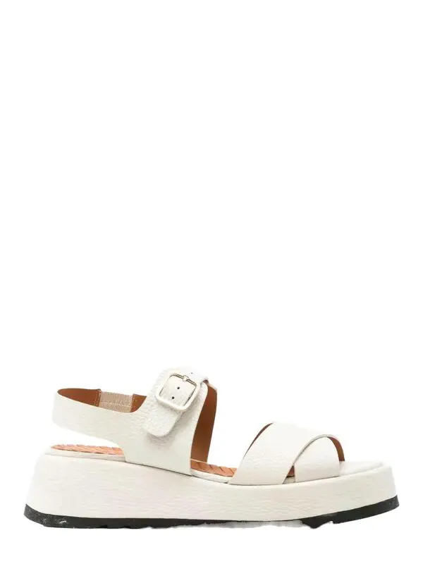 Chie Mihara Ibizu Buckle Strap Sandals - White