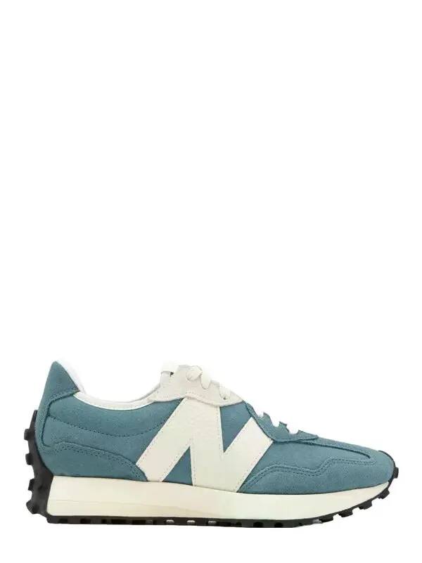 NEW BALANCE 327 Suede Panelled Sneakers - Blue