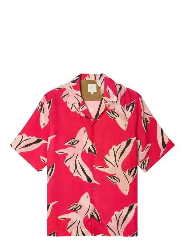 Paul Smith Le Peche Fish' Print Shirt - Red
