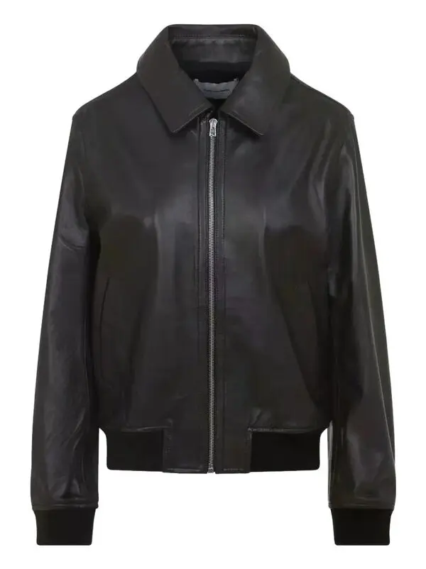 YVES SALOMON Zip-up Jacket - Brown