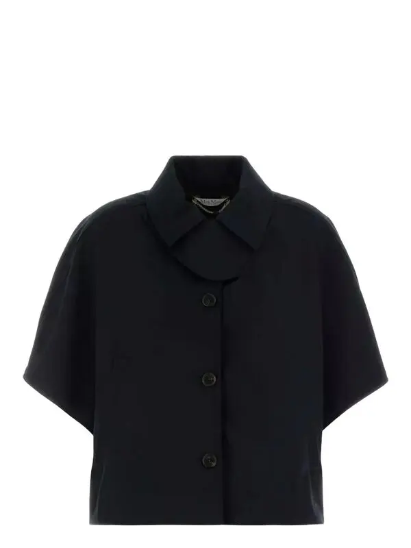 Max Mara Buttoned Cotton Jacket - Blue