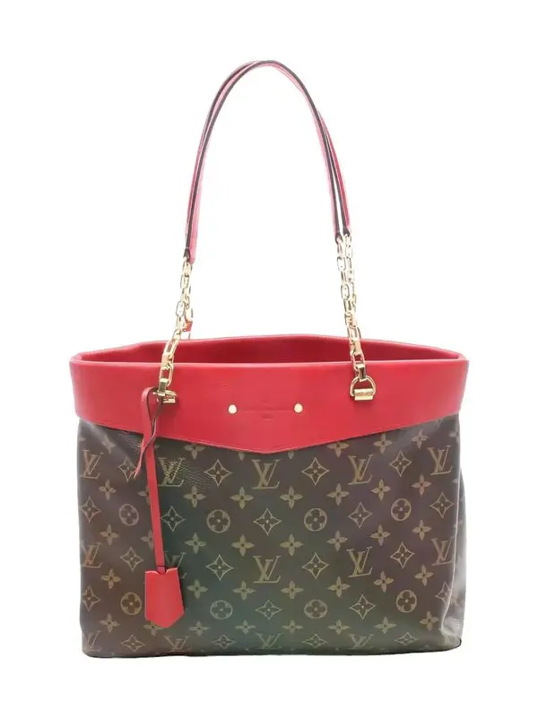LOUIS VUITTON 2015 Pallas Tote - Brown