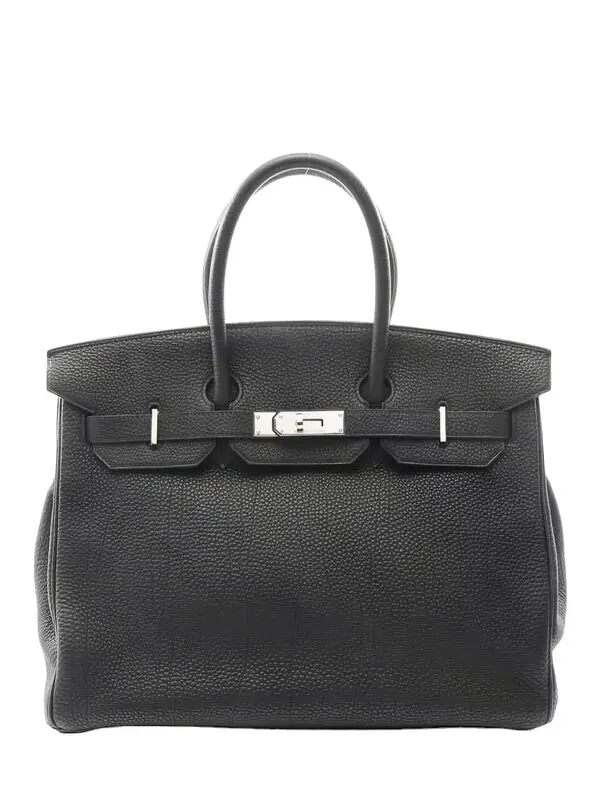 Hermès 2003 35 Birkin Leather Handbag - Black