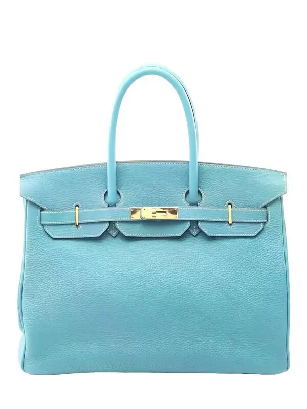 Hermès 2004 Birkin 35 Leather Handbag - Blue