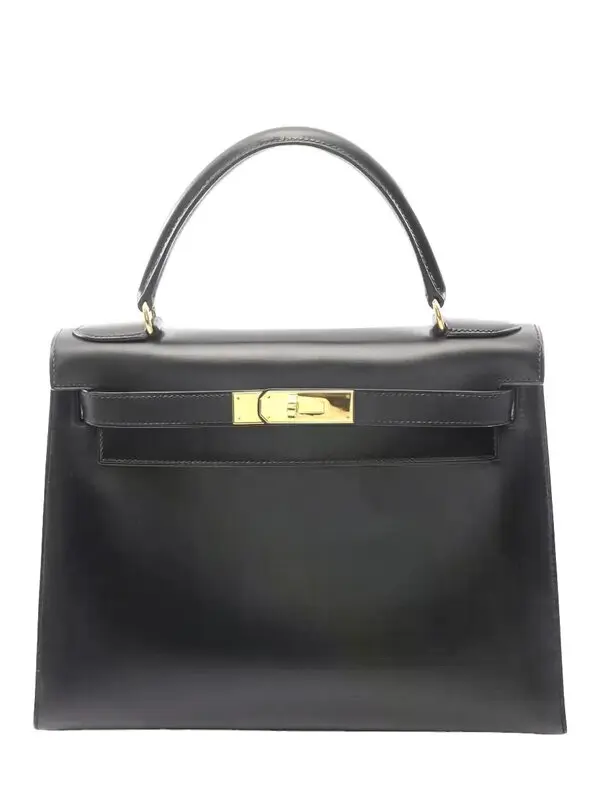 Hermès 1994 28 Kelly Leather Handbag - Black
