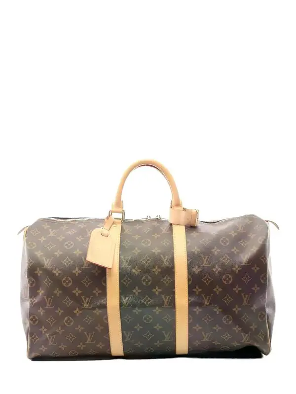LOUIS VUITTON 2004 Keepall 55 Monogram Leather Bag - Brown