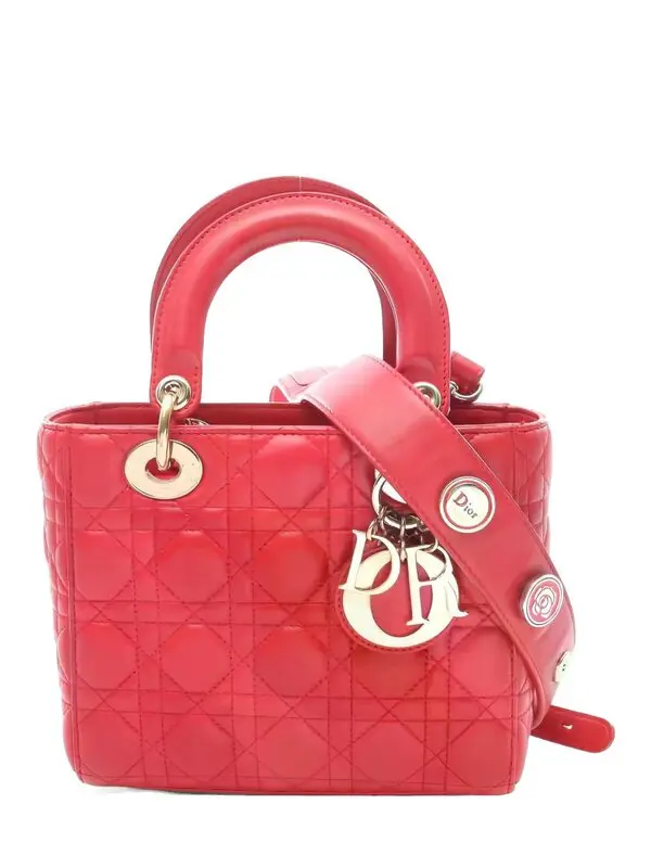 Dior 2010s Lady Cannage Mini Bag - Red