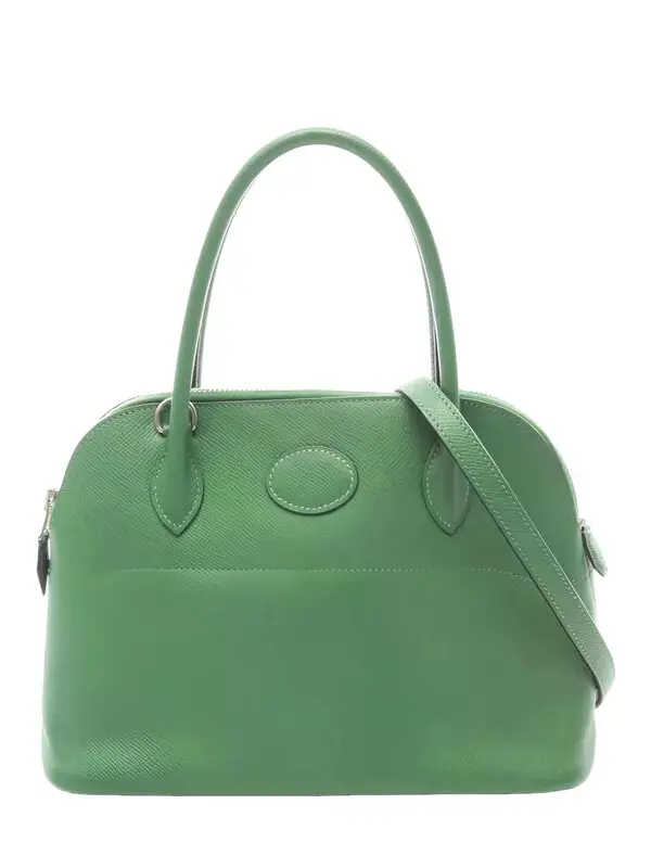 Hermès 2010 Bolide 27 Grained Leather Tote Bag - Green