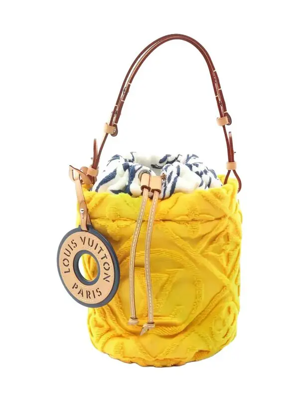 LOUIS VUITTON 2021s Vacation Logo-jacquard Bucket Bag - Yellow