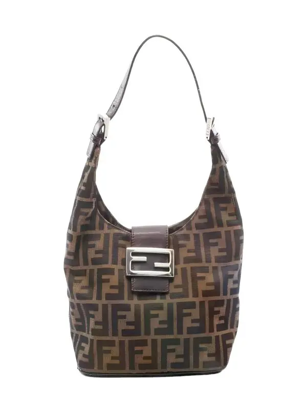 Fendi 2010s Zucca Shoulder Bag - Brown