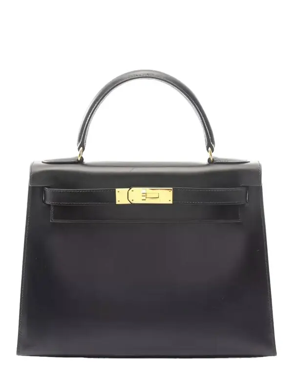 Hermès 1995 28 Kelly Sellier Handbag - Black