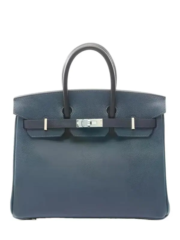 Hermès 2023 25 Birkin Leather Handbag - Blue