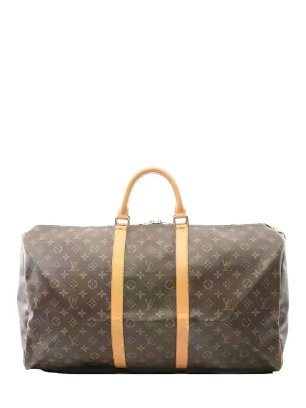 LOUIS VUITTON 2002 55 Keepall Monogram Boston Bag - Brown