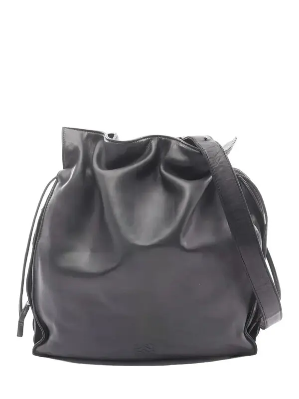 Loewe 2000s Flamenco Leather Shoulder Bag - Black