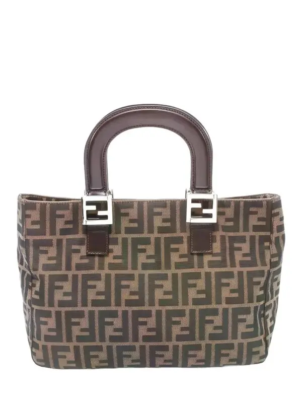 Fendi 2010s Zucca Canvas Handbag - Brown