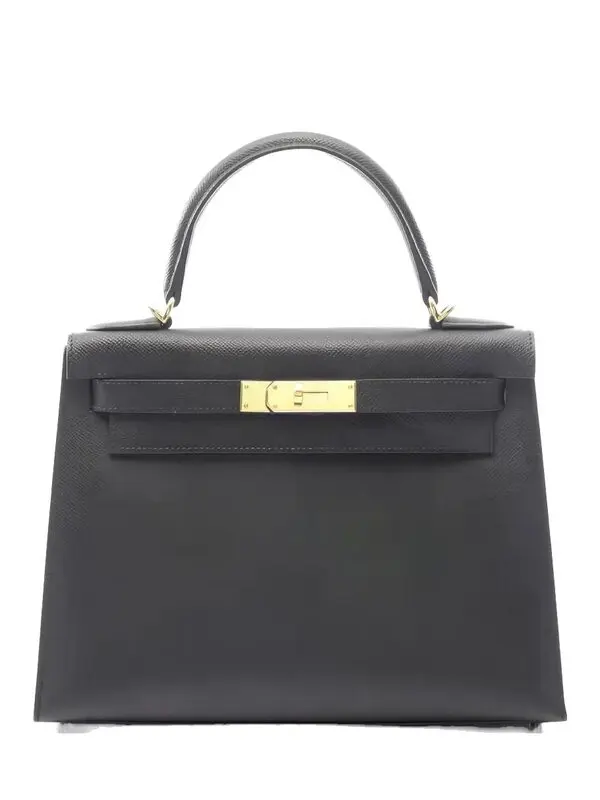 Hermès 2022 28 Kelly Epsom Leather Tote Bag - Black