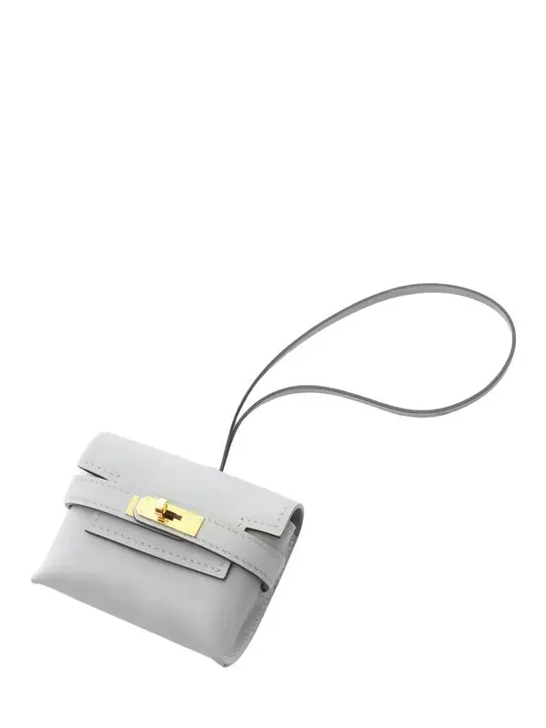 Hermès 2025 Leather Bag Charm - Grey