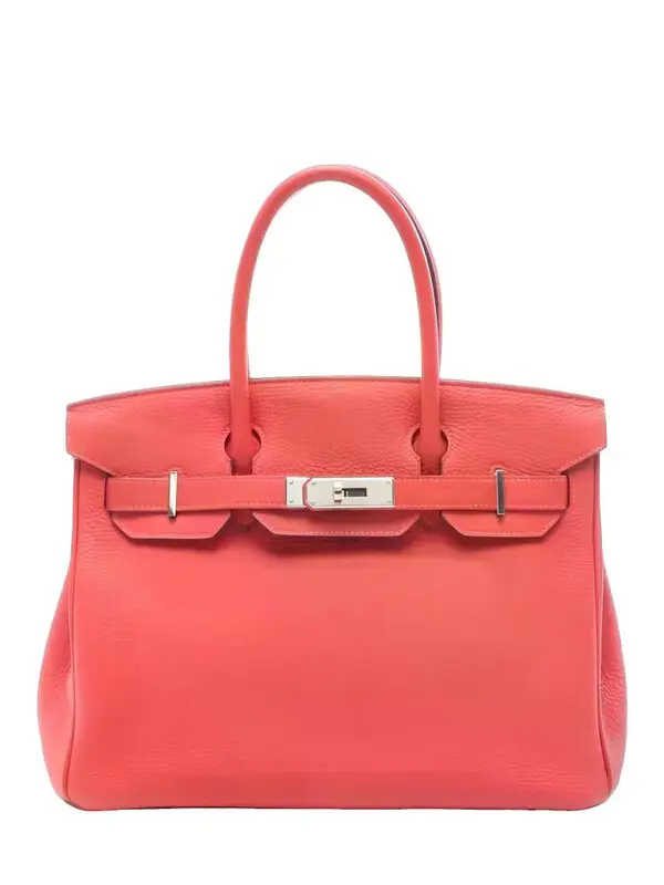 Hermès 2014 30 Birkin Leather Tote - Red