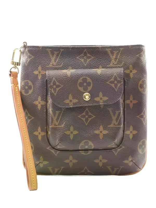 LOUIS VUITTON 2002 Partition Monogram Pouch - Brown