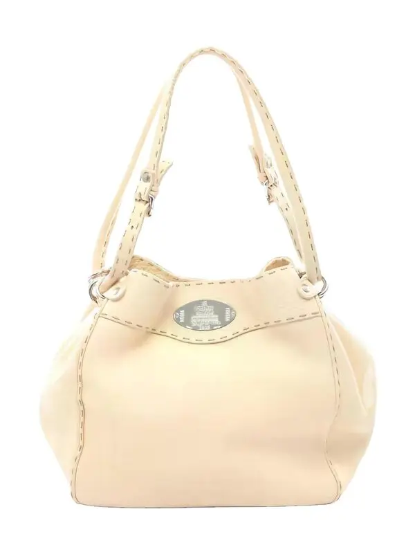 Fendi 2000s Selleria Leather Shoulder Bag - Neutrals
