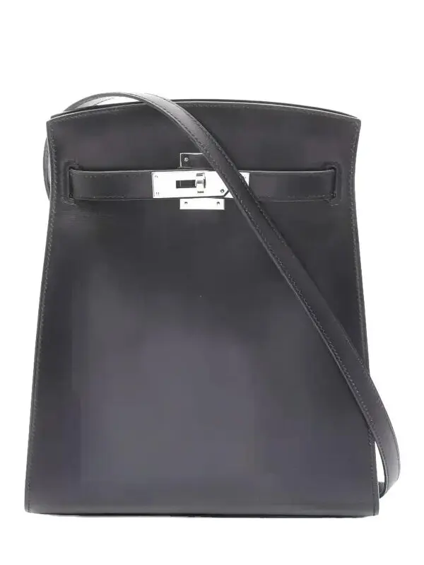 Hermès 2001 Mm Kelly Sports Leather Shoulder Bag - Black