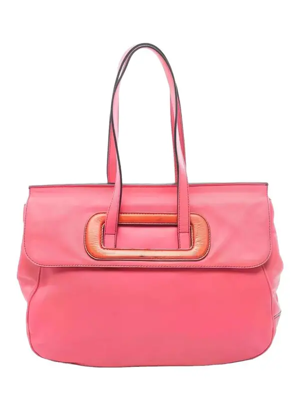 Loewe 2000s Anagram Leather Tote Bag - Pink