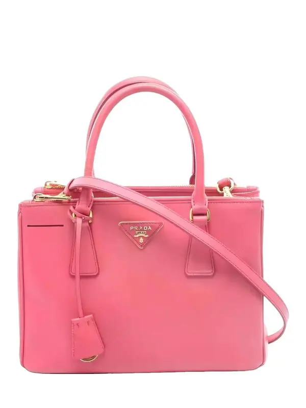 Prada 2000s Galleria Leather Tote - Pink