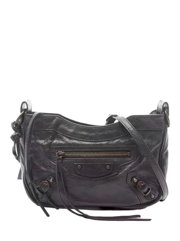 Balenciaga 2010s Leather Shoulder Bag - Black
