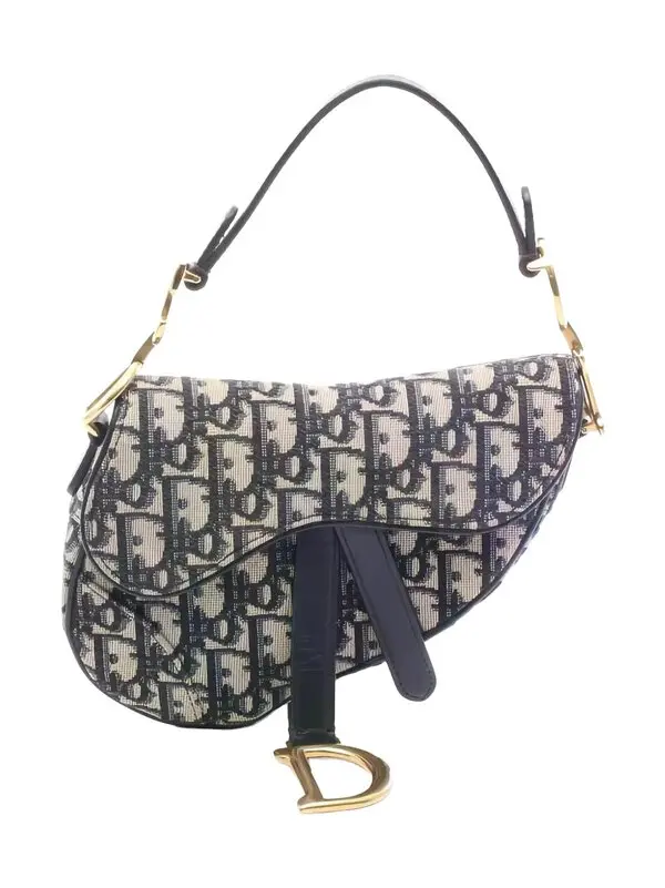 Dior 2010s Saddle Oblique-pattern Tote Bag - Neutrals